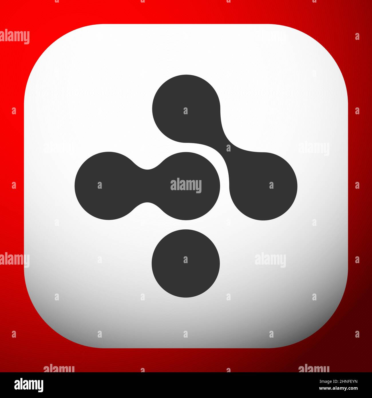 Connected circles, nodes as technology, tech, electronics and ...