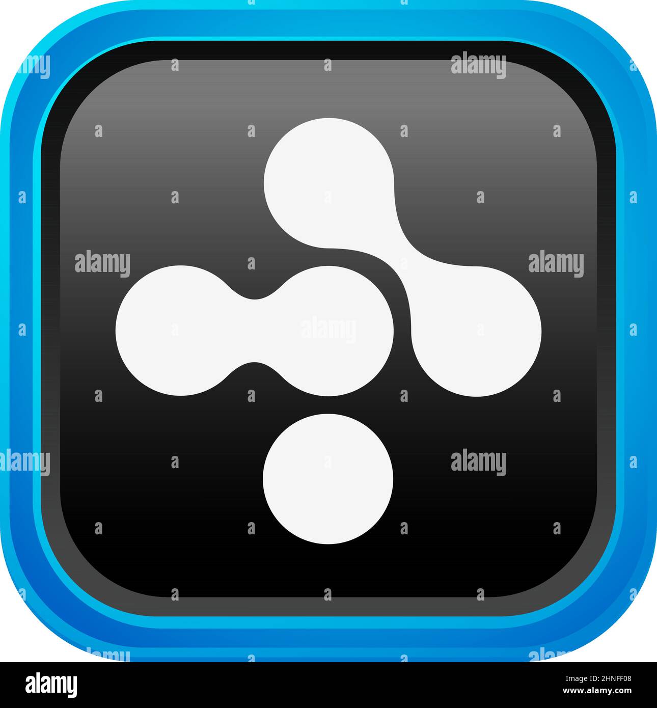Connected circles, nodes as technology, tech, electronics and ...