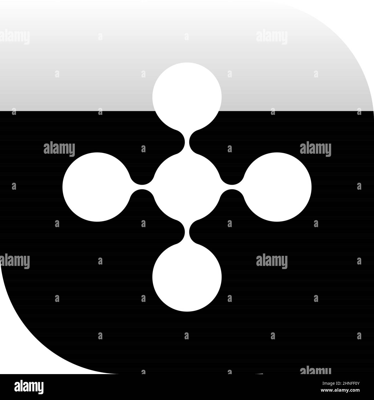 Connected circles, nodes as technology, tech, electronics and ...