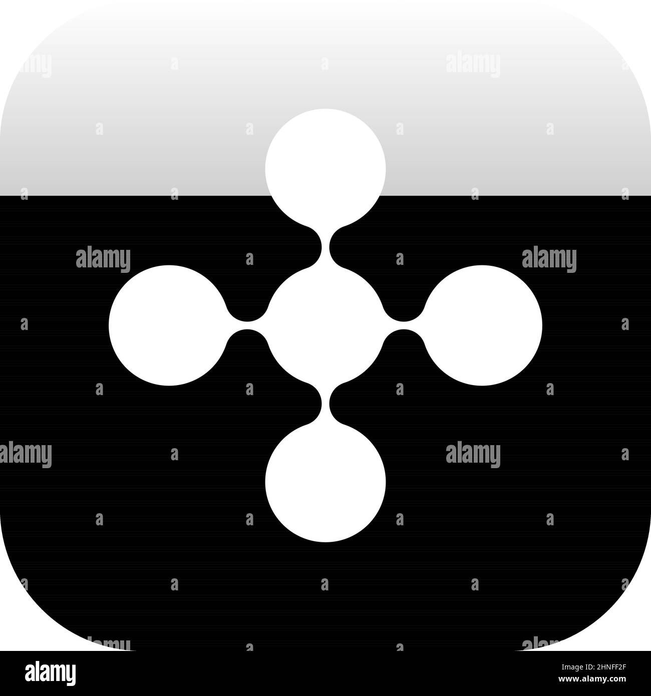 Connected circles, nodes as technology, tech, electronics and ...