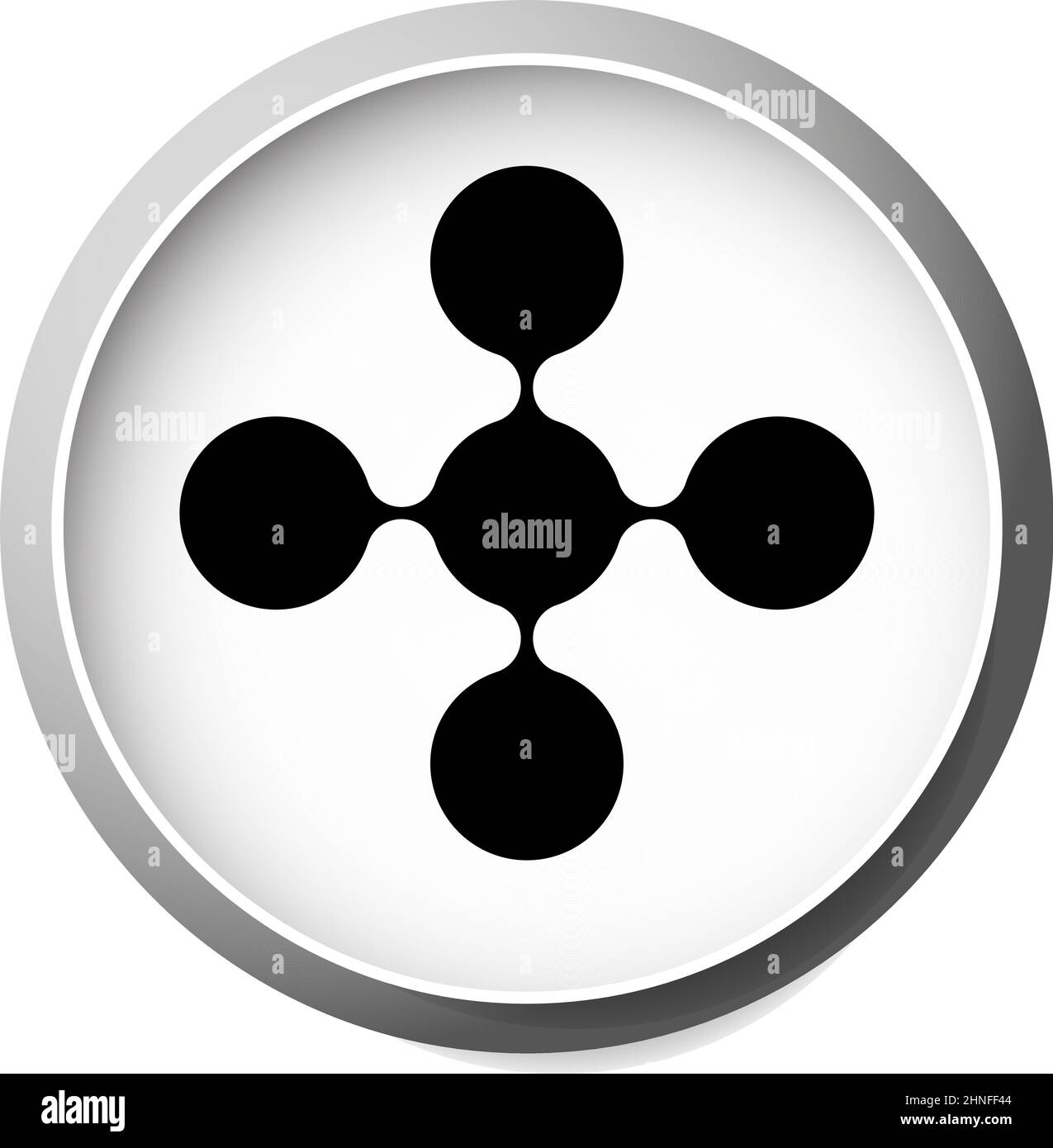 Connected circles, nodes as technology, tech, electronics and ...