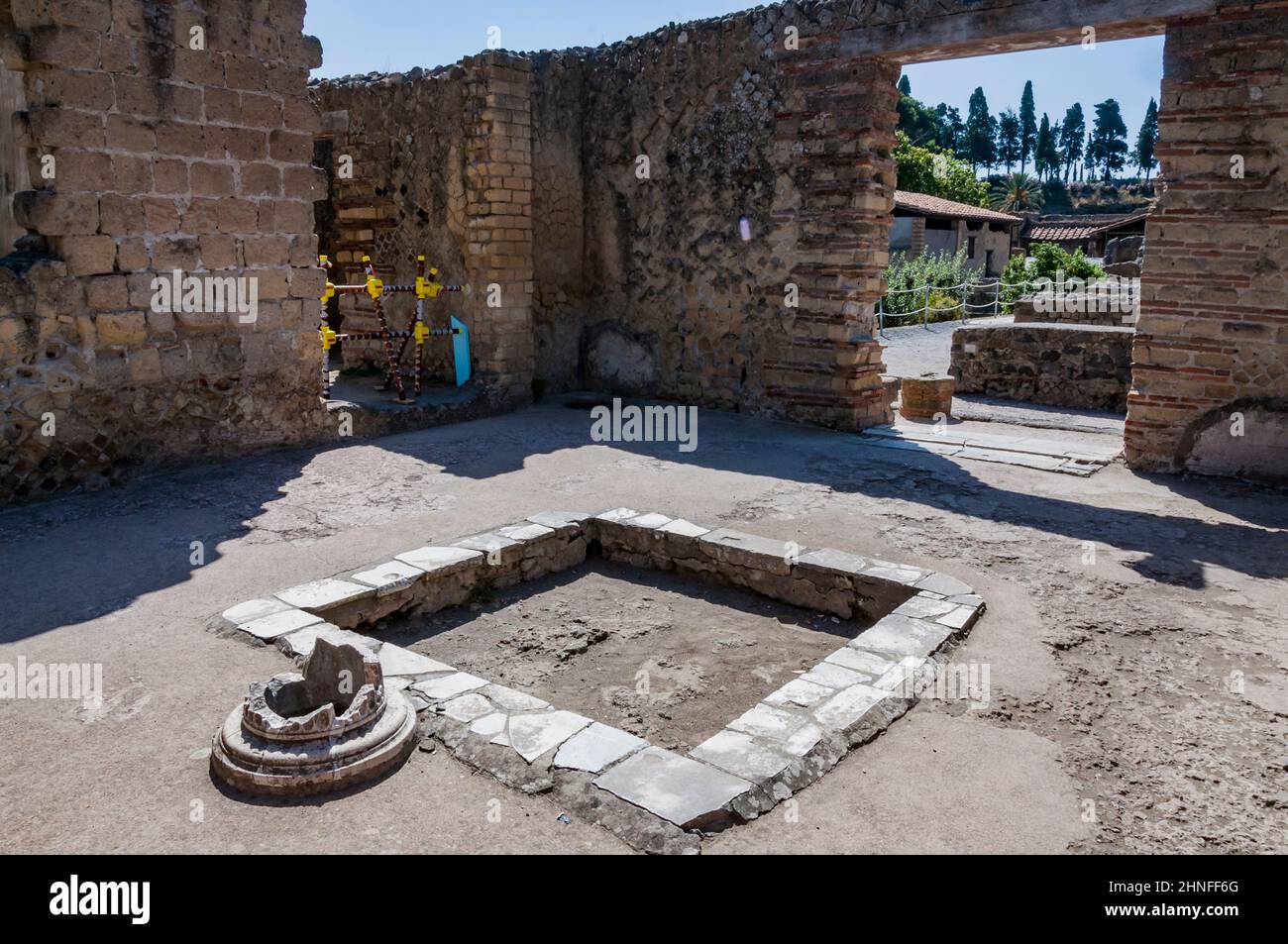 view of the Herculaneum excavation, Naples, Italy Stock Photo - Alamy