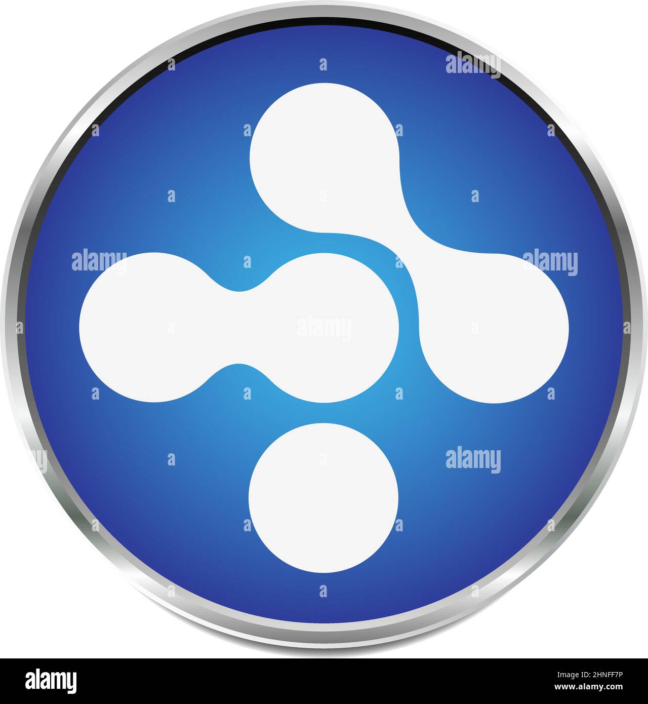 Connected circles, nodes as technology, tech, electronics and ...