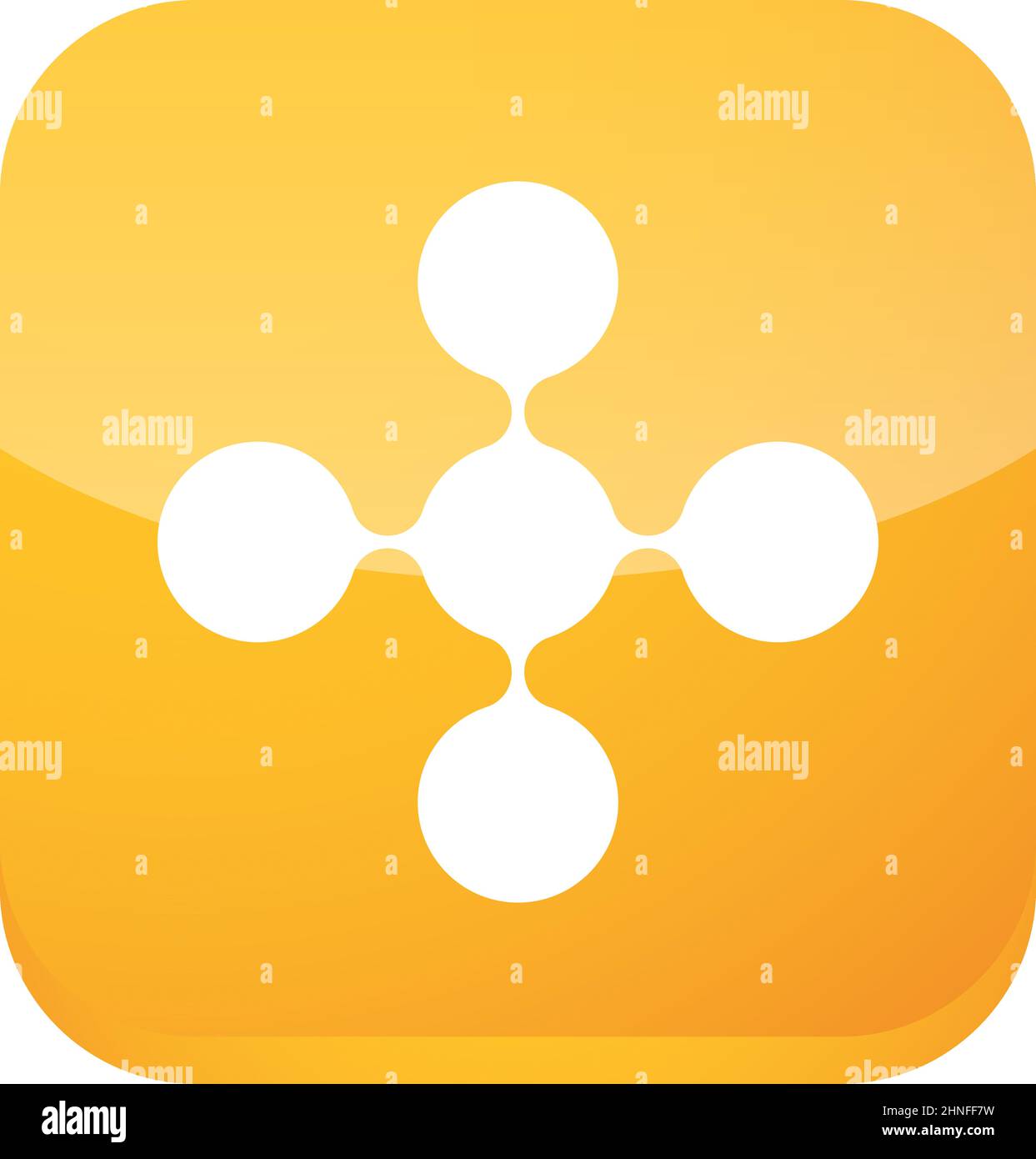 Connected circles, nodes as technology, tech, electronics and ...