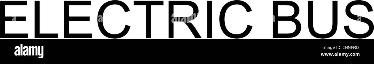 Electric Bus Simple Vector Icon Illustration Symbol Design Template