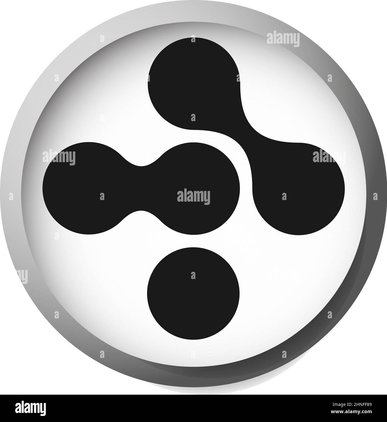 Connected circles, nodes as technology, tech, electronics and ...