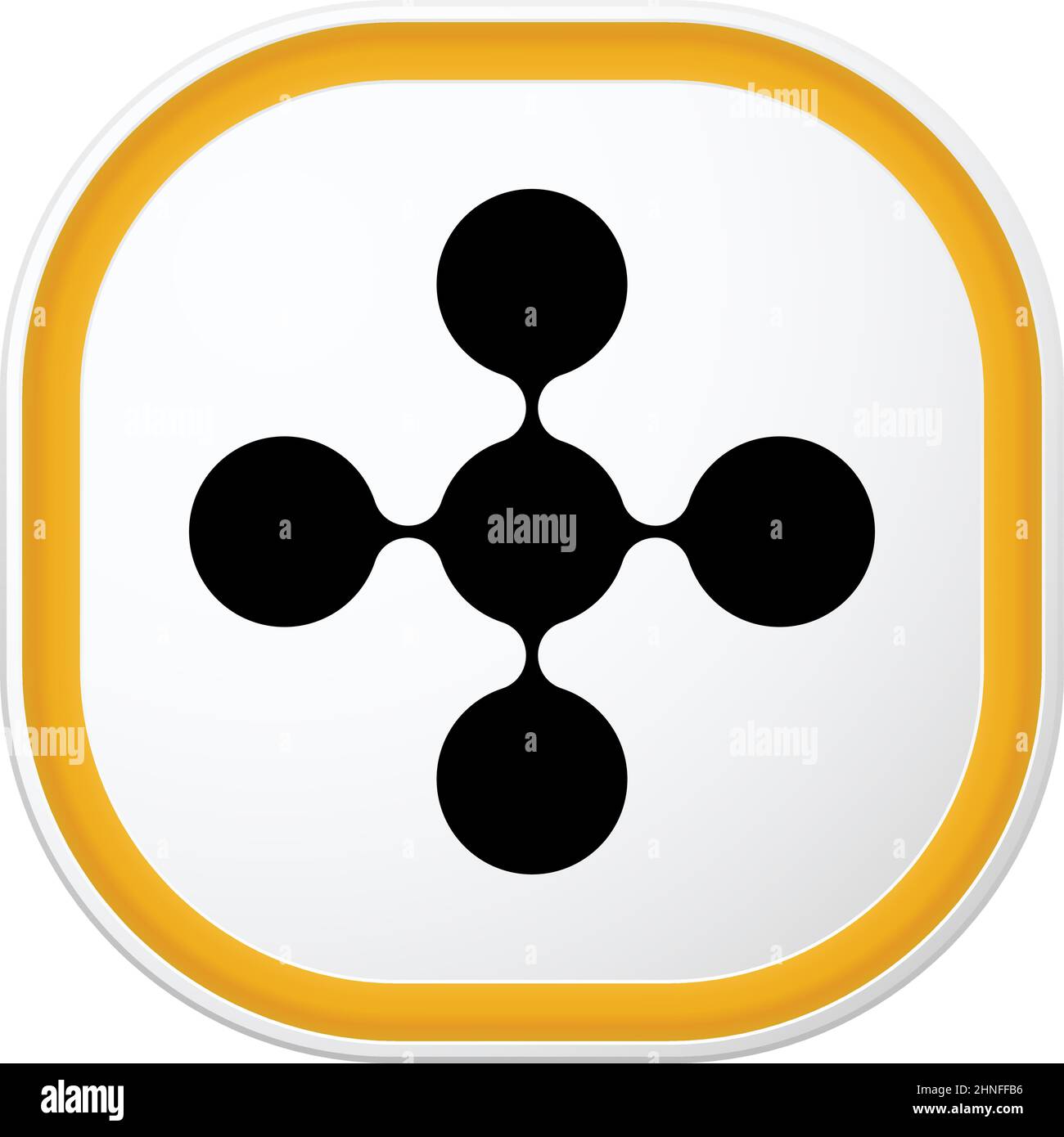 Connected circles, nodes as technology, tech, electronics and ...