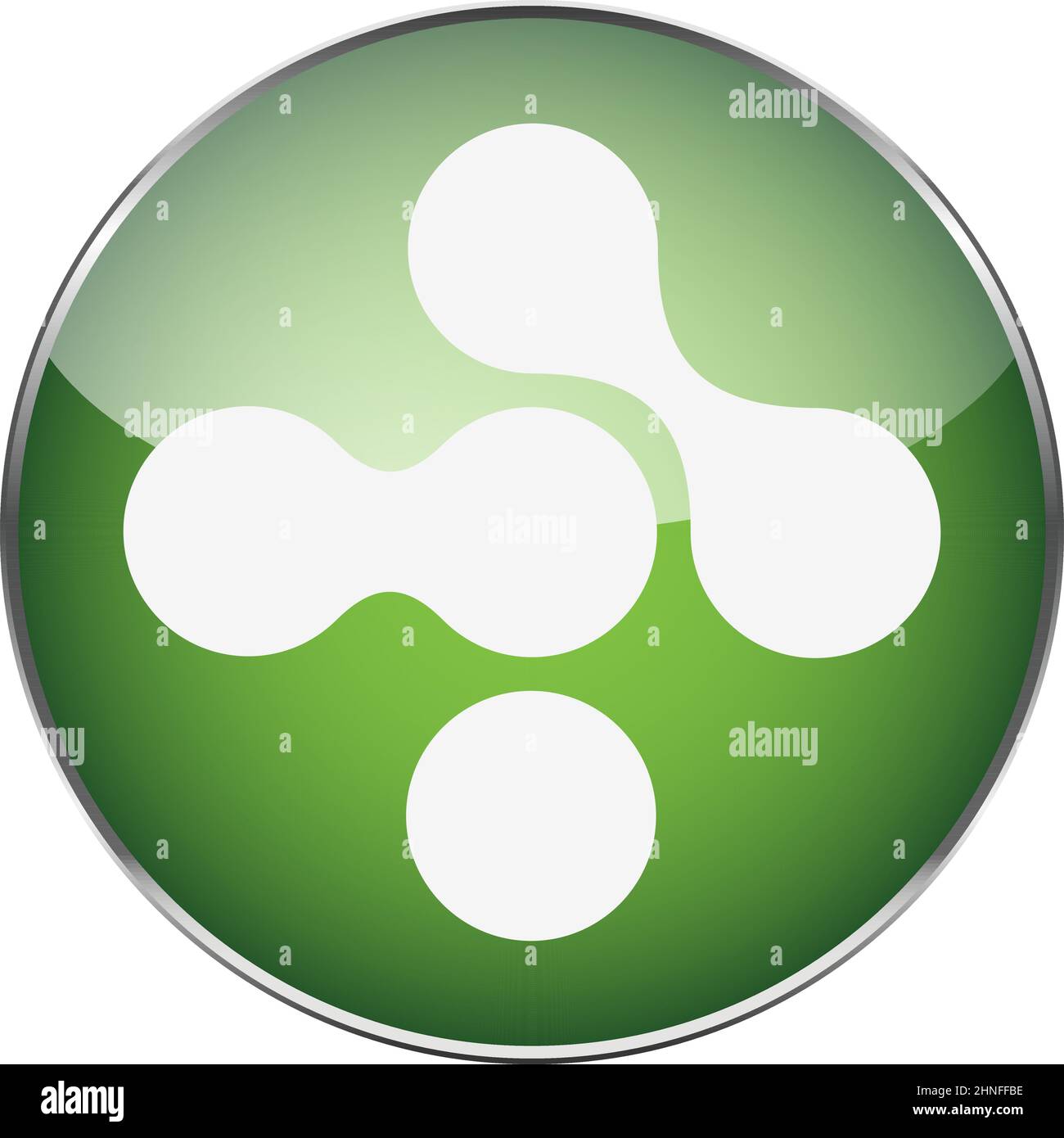 Connected circles, nodes as technology, tech, electronics and ...