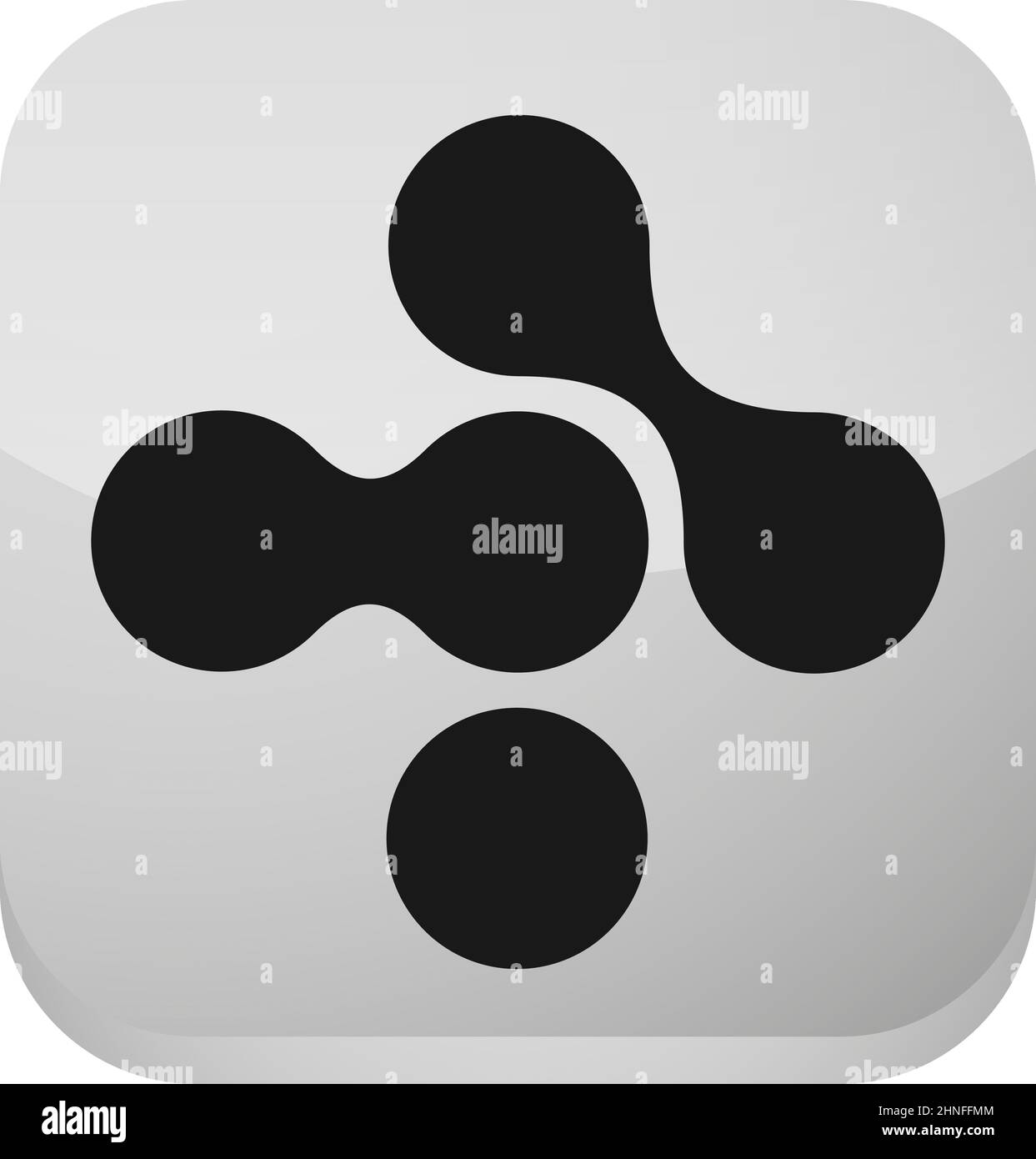 Connected circles, nodes as technology, tech, electronics and ...