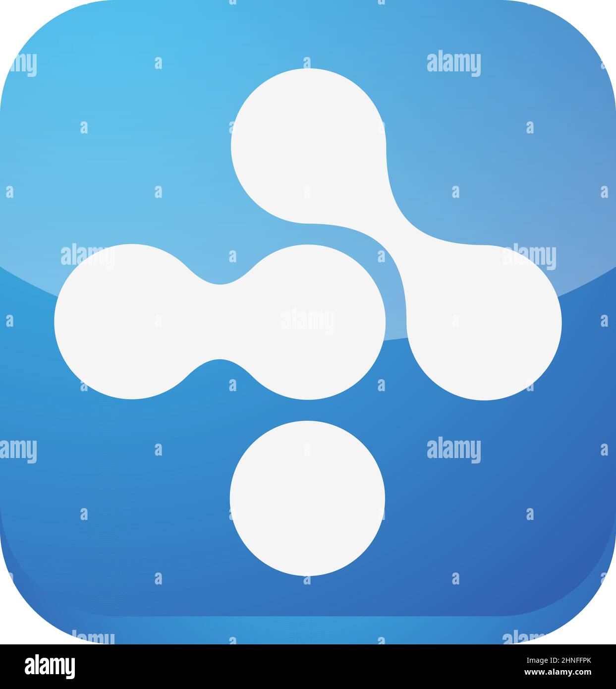 Connected circles, nodes as technology, tech, electronics and ...