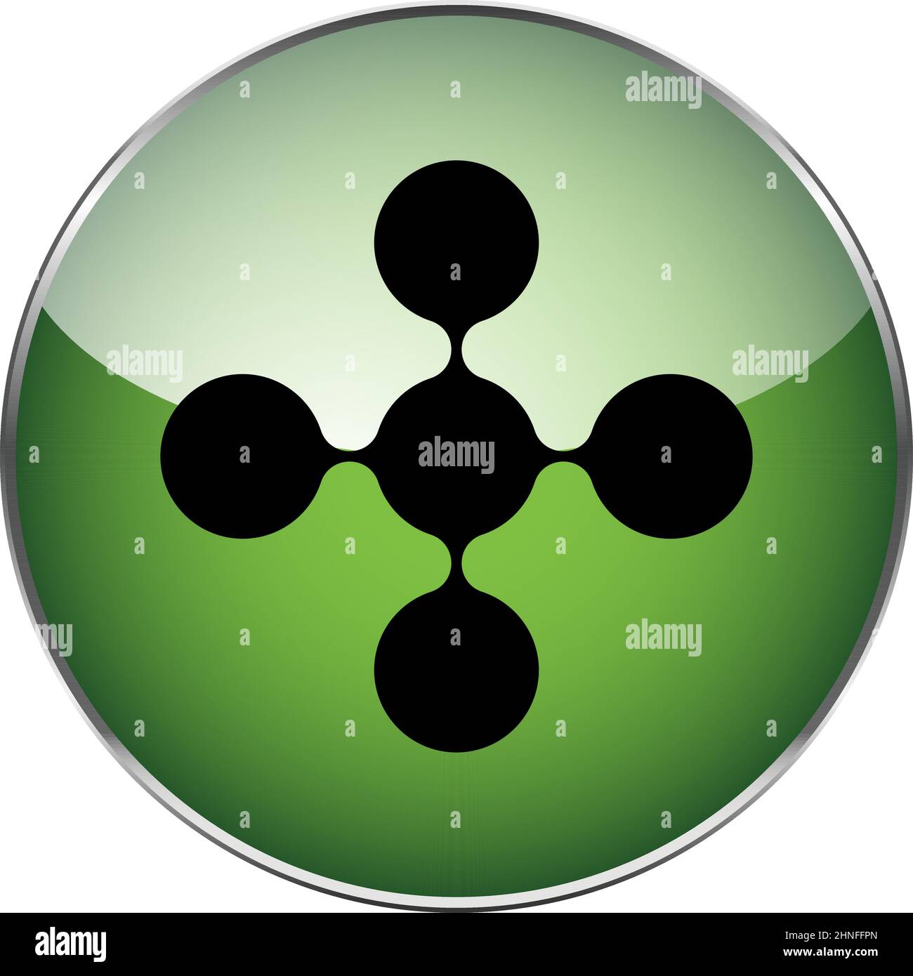 Connected circles, nodes as technology, tech, electronics and ...