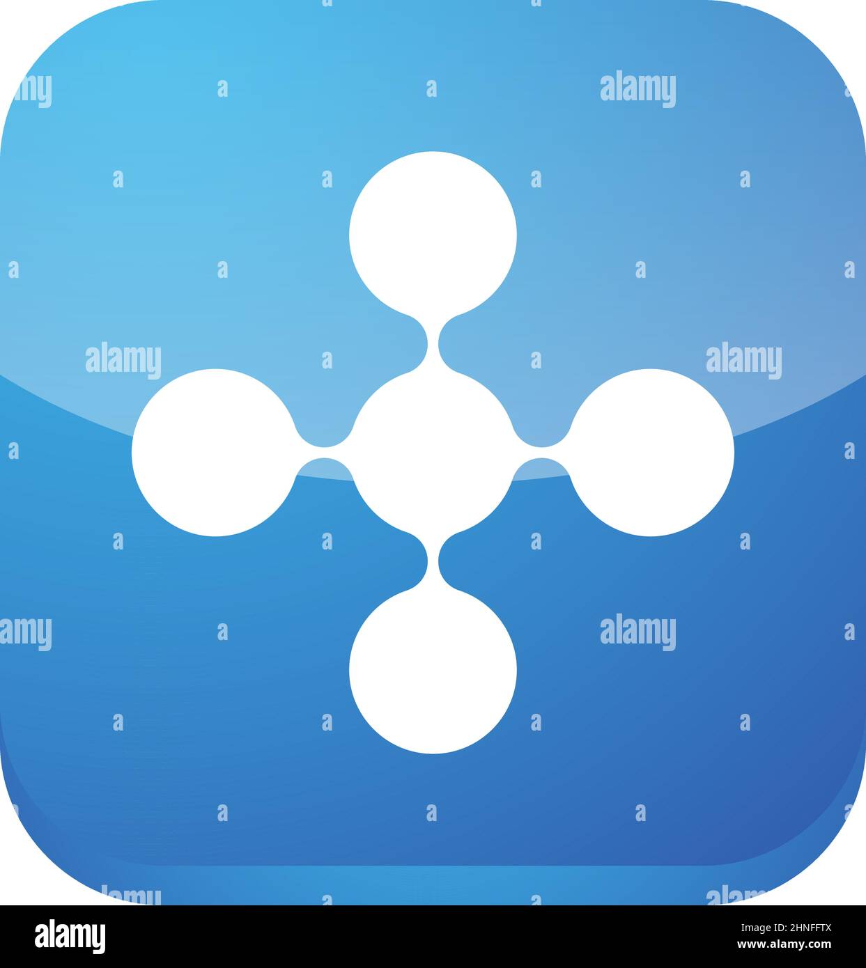 Connected Circles Nodes As Technology Tech Electronics And Connection Icon Symbol Stock