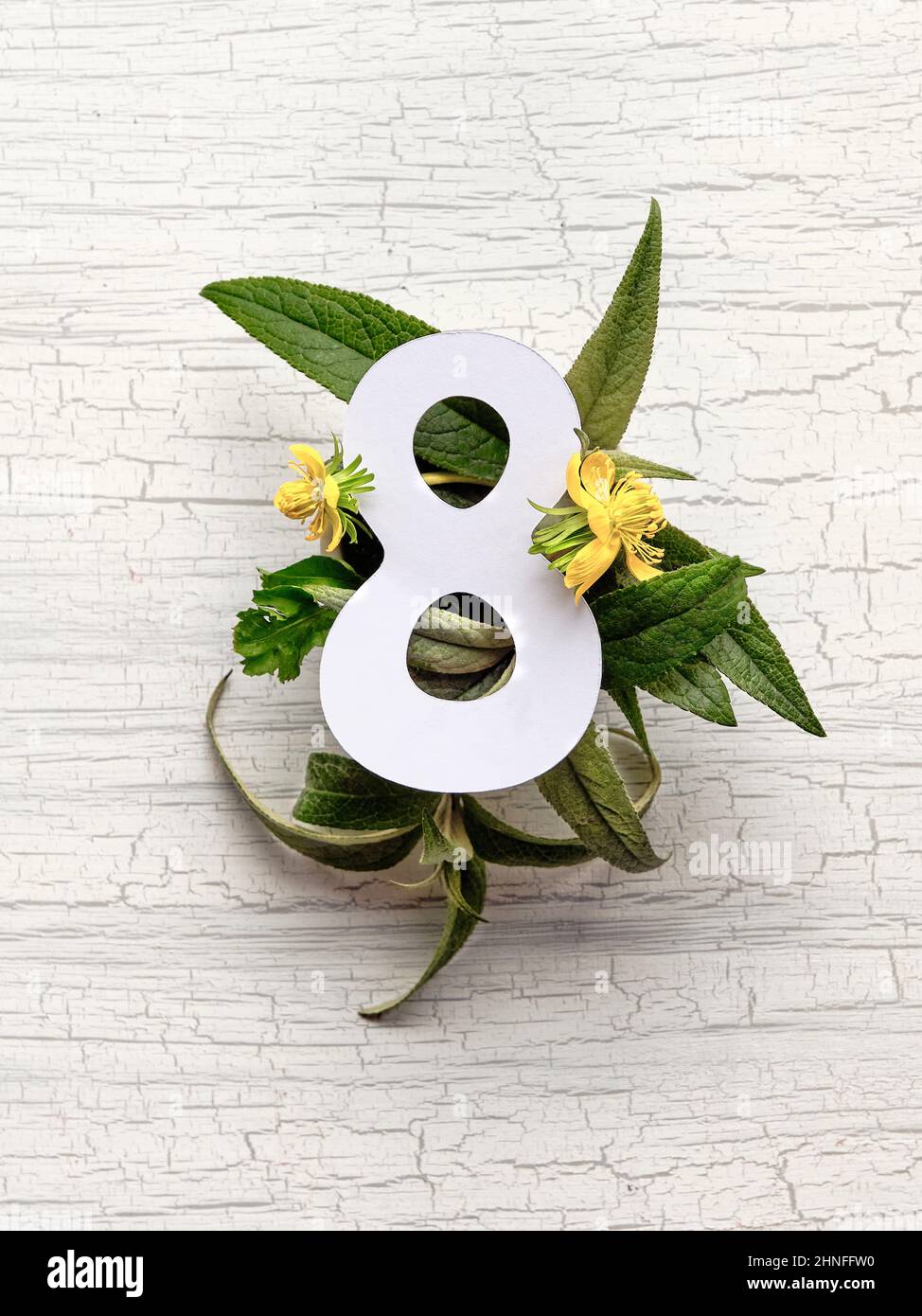 Number 8 leaves hi-res stock photography and images - Alamy