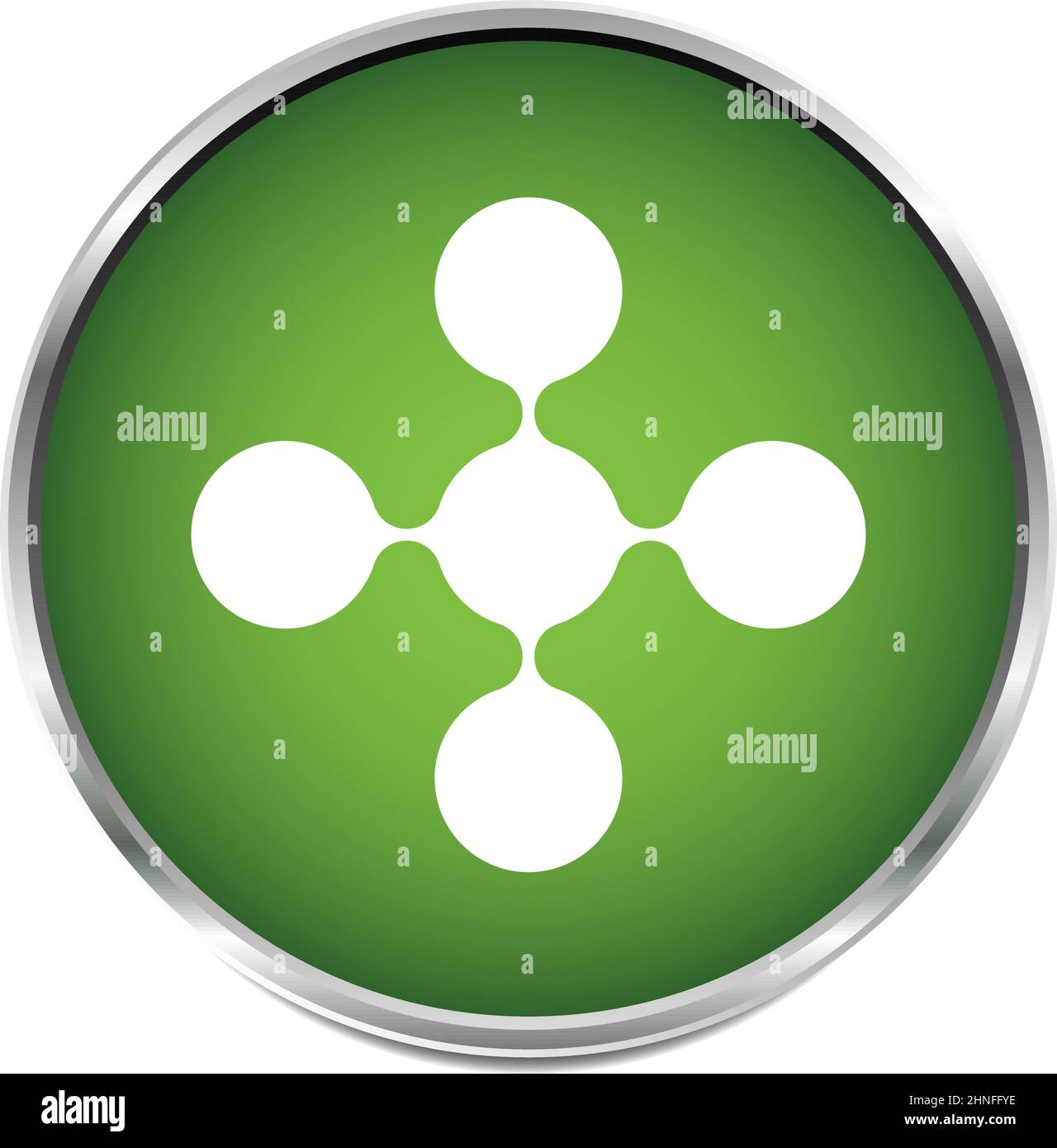 Connected circles, nodes as technology, tech, electronics and ...