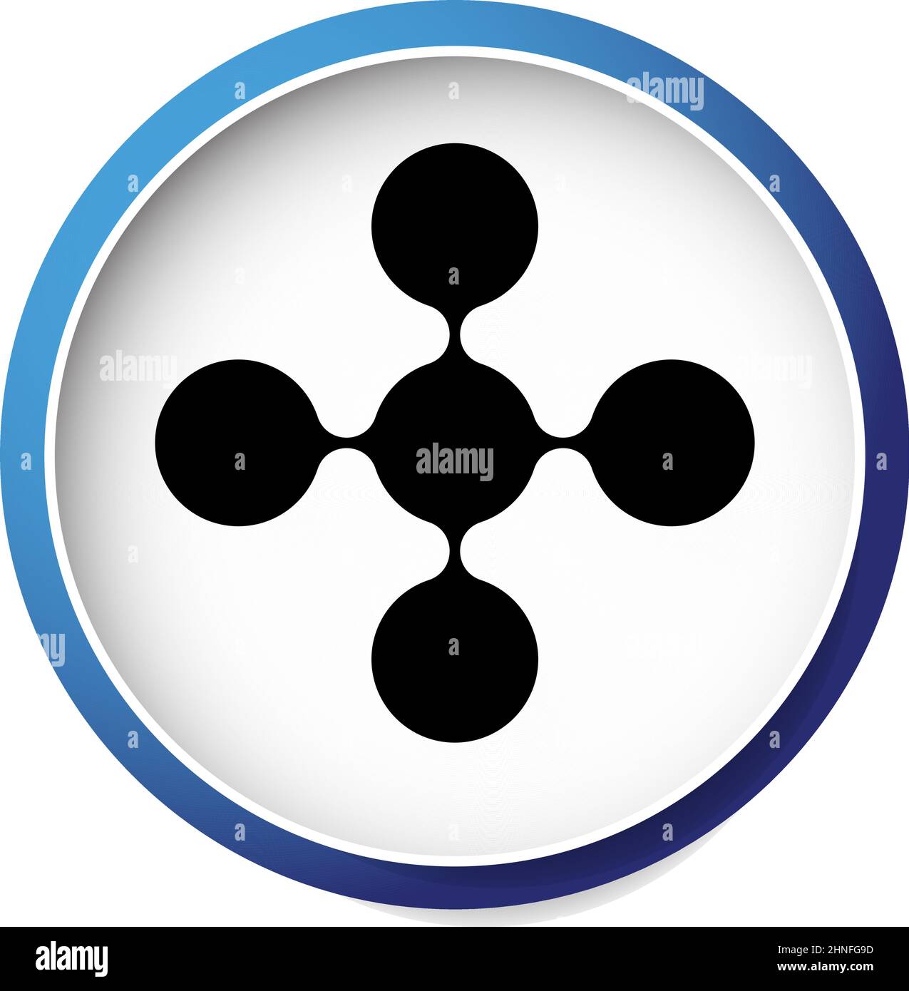Connected circles, nodes as technology, tech, electronics and ...