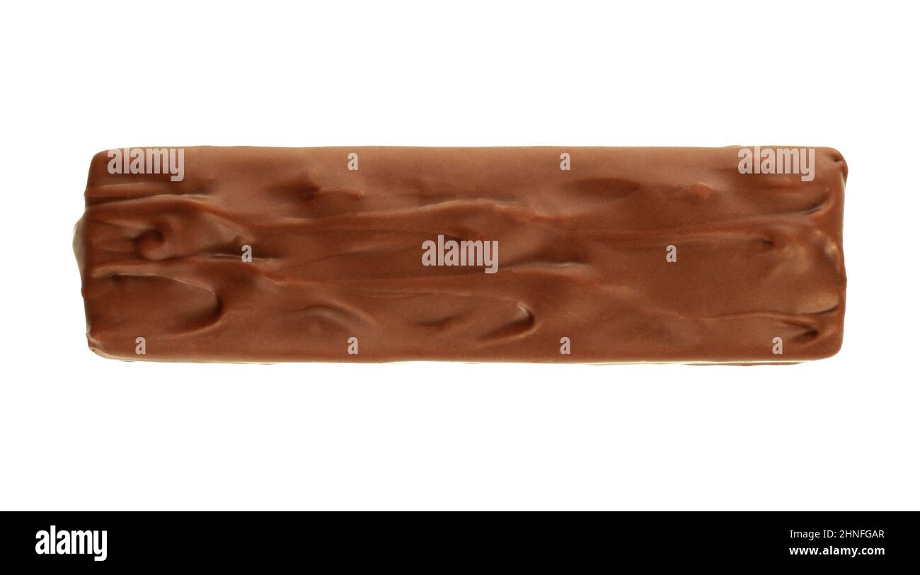 Chocolate bar top view isolated on white background close-up Stock ...