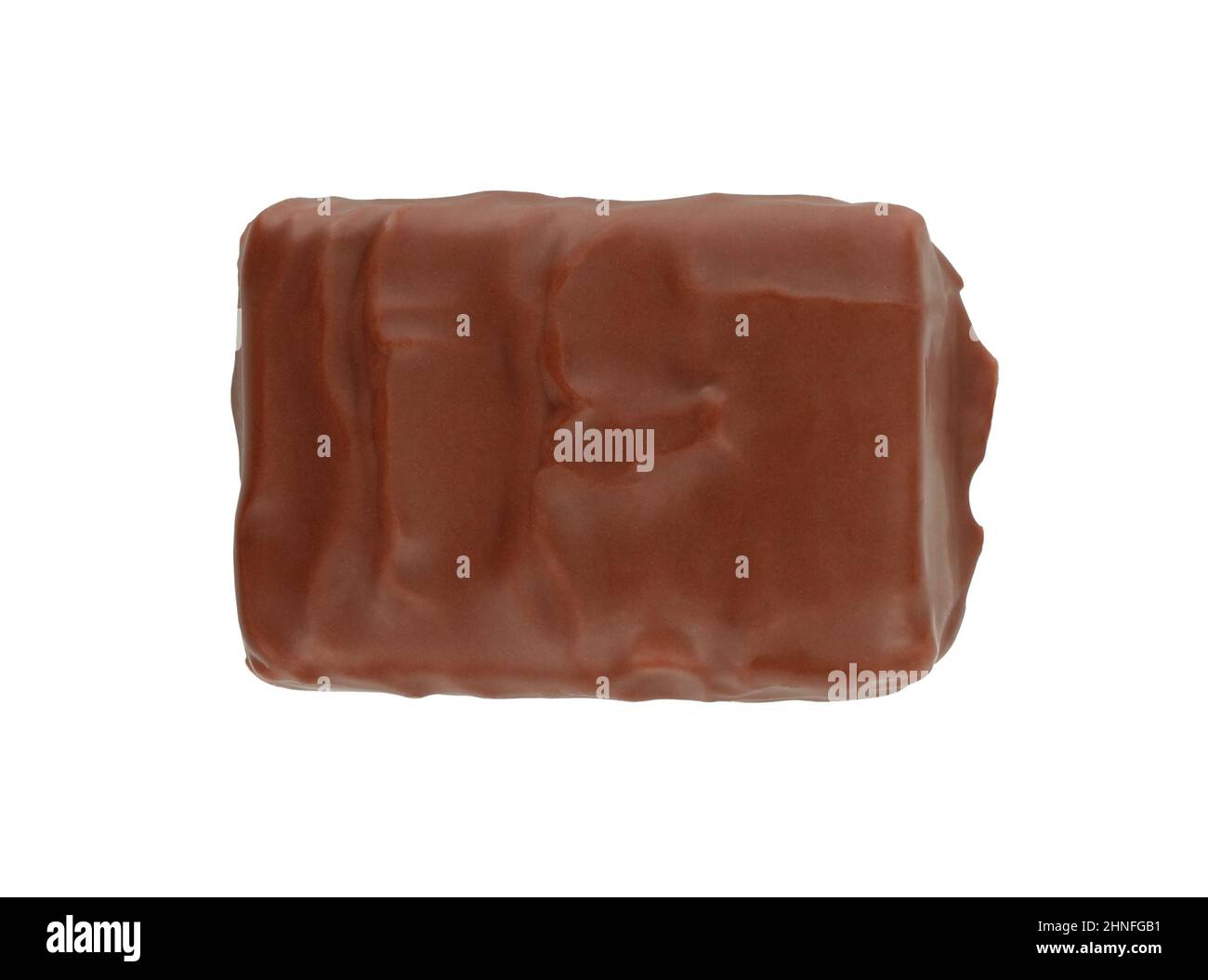 Chocolate bar top view isolated on white background close-up Stock ...