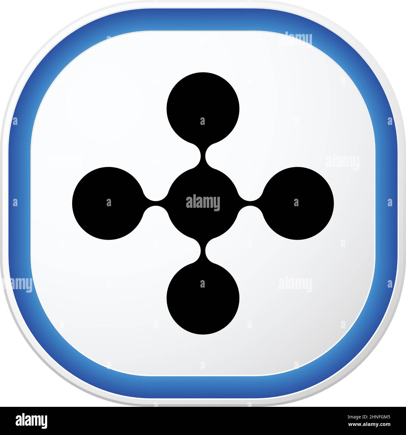 Connected circles, nodes as technology, tech, electronics and ...