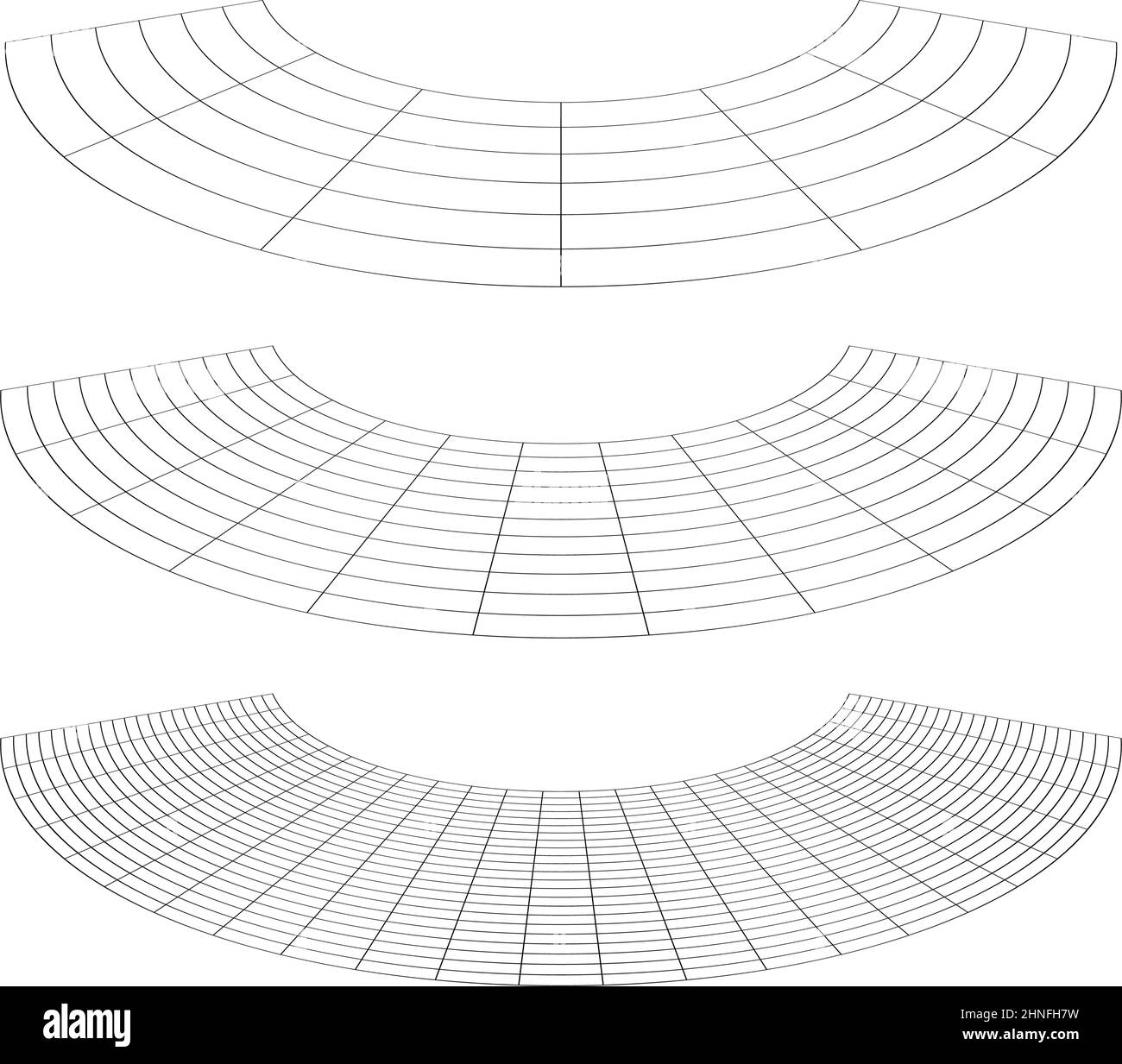 Graticule grid, mesh plane with deform, distortion effect. Reticulate ...
