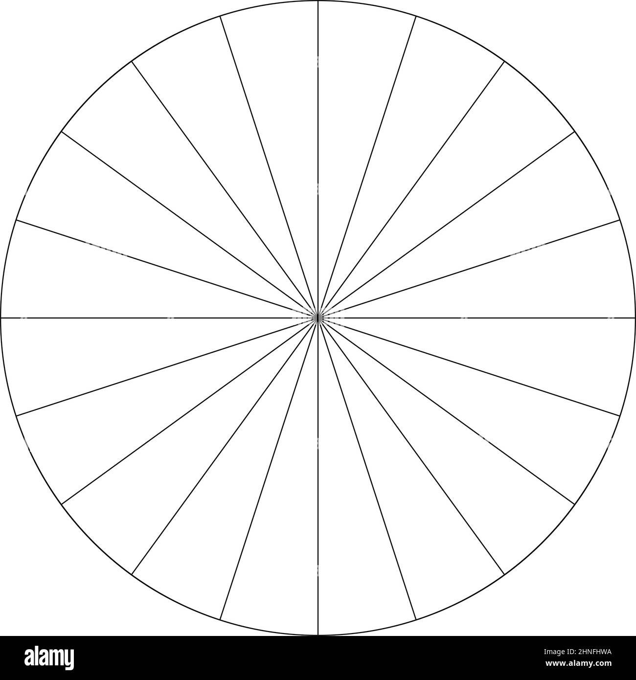 Pie chart, pie graph circle circular diagram from 2 to 65 sections ...