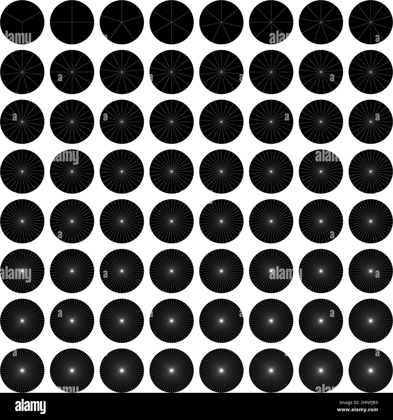 Pie chart, pie graph circle circular diagram from 2 to 65 sections ... Pie chart, pie graph circle circular diagram from 2 to 65 sections ...