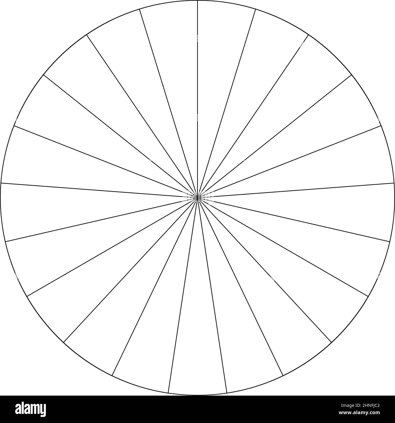 Pie chart, pie graph circle circular diagram from 2 to 65 sections ...