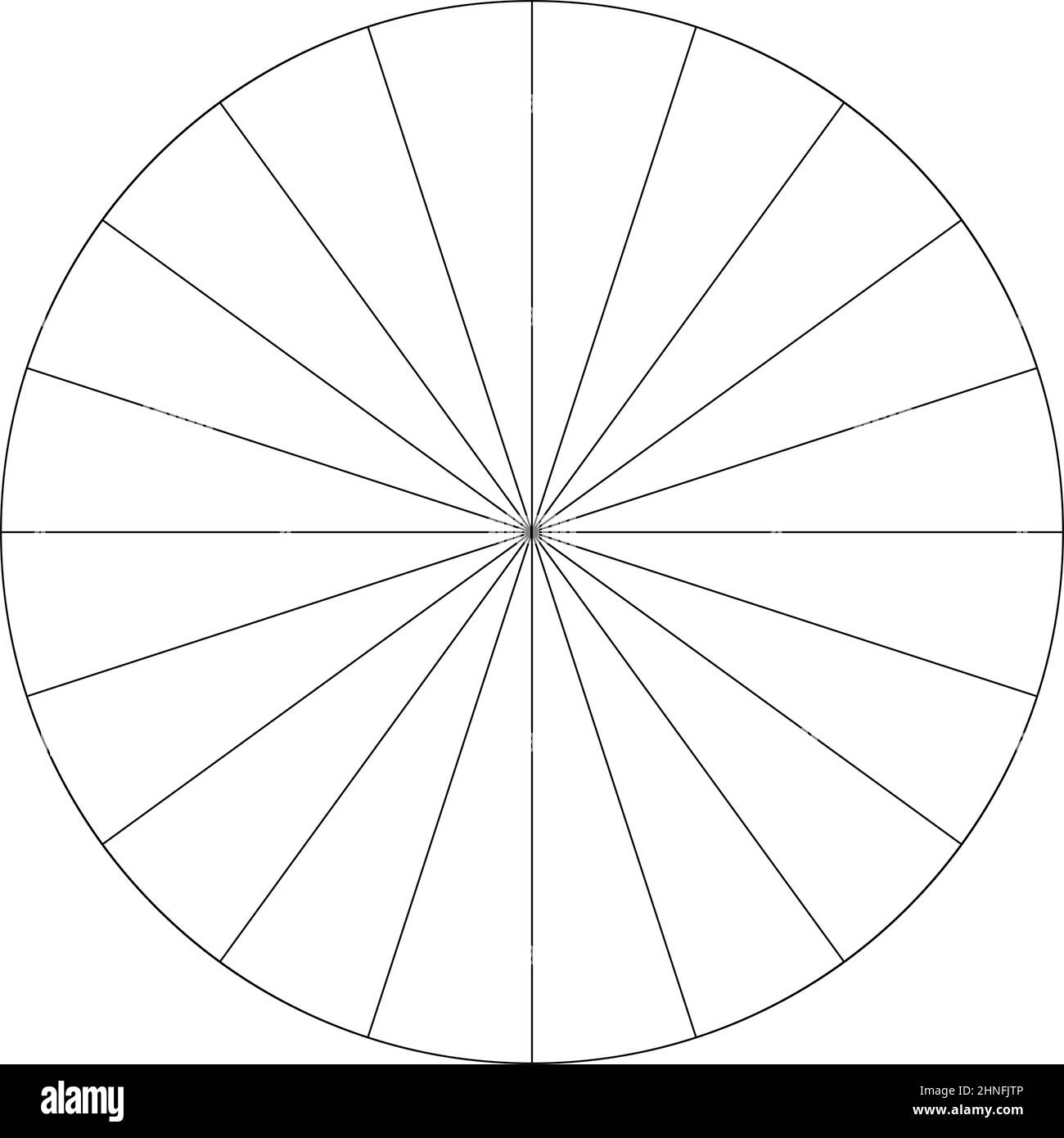 Pie chart, pie graph circle circular diagram from 2 to 65 sections ...