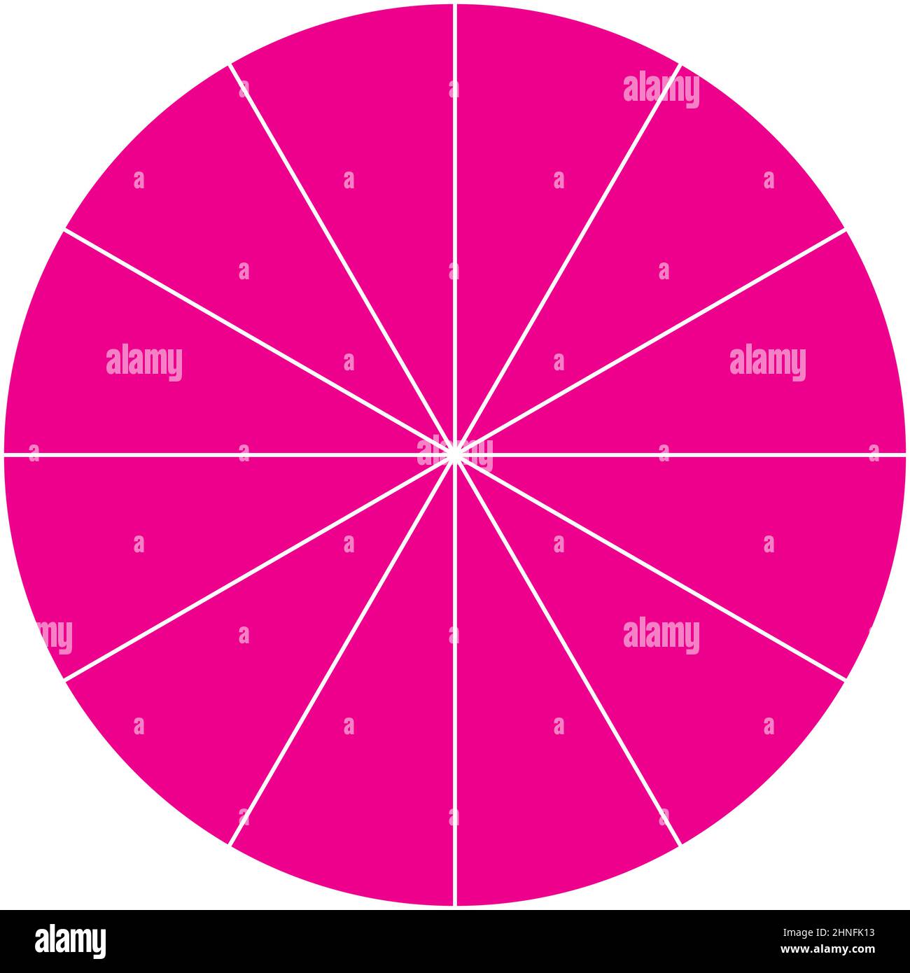 Pie chart, pie graph circle circular diagram from 2 to 65 sections ...