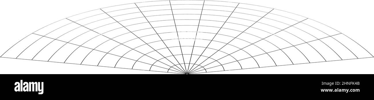 Graticule grid, mesh plane with deform, distortion effect. Reticulate ...