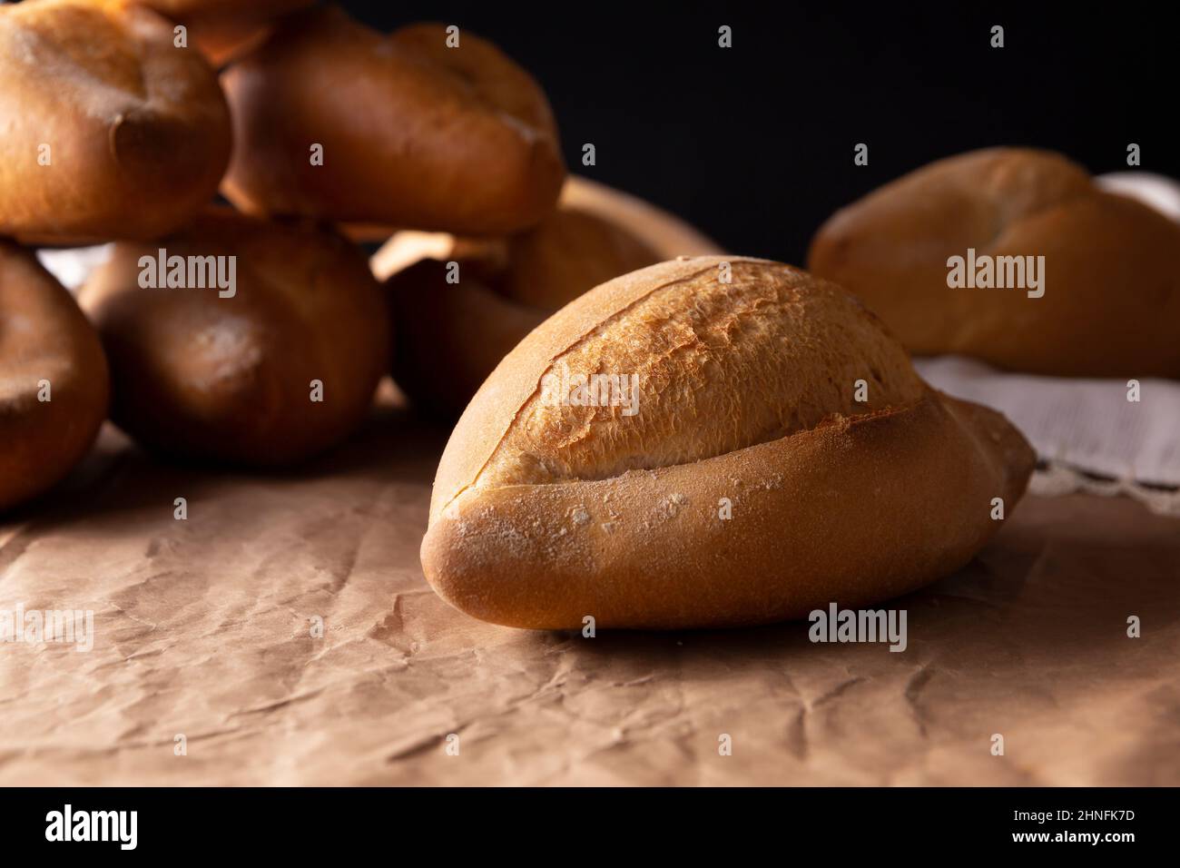 Bolillos. Traditional mexican bakery. White bread commonly used to ...