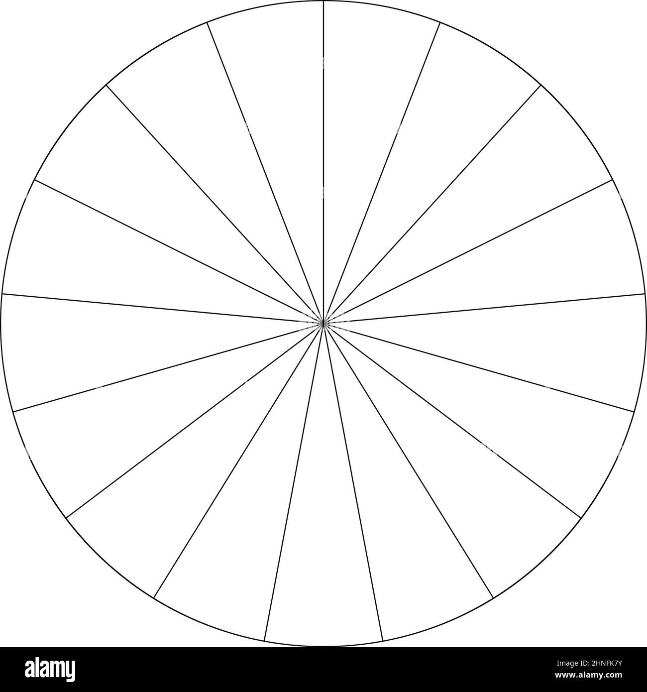 Pie chart, pie graph circle circular diagram from 2 to 65 sections ...