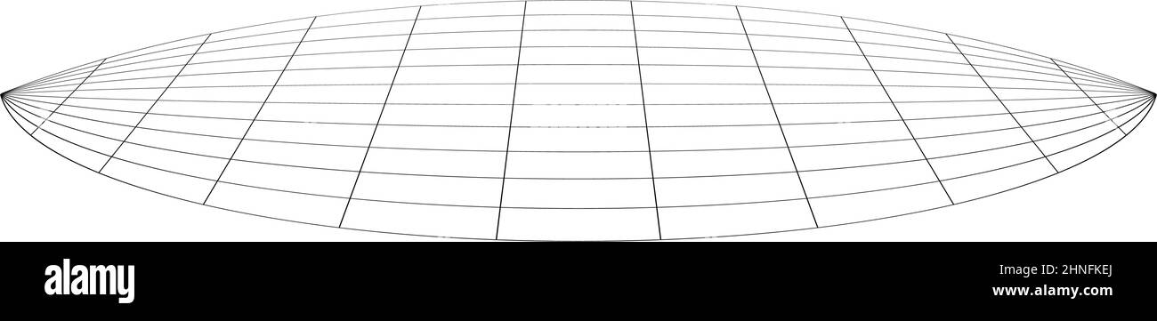 Graticule grid, mesh plane with deform, distortion effect. Reticulate ...