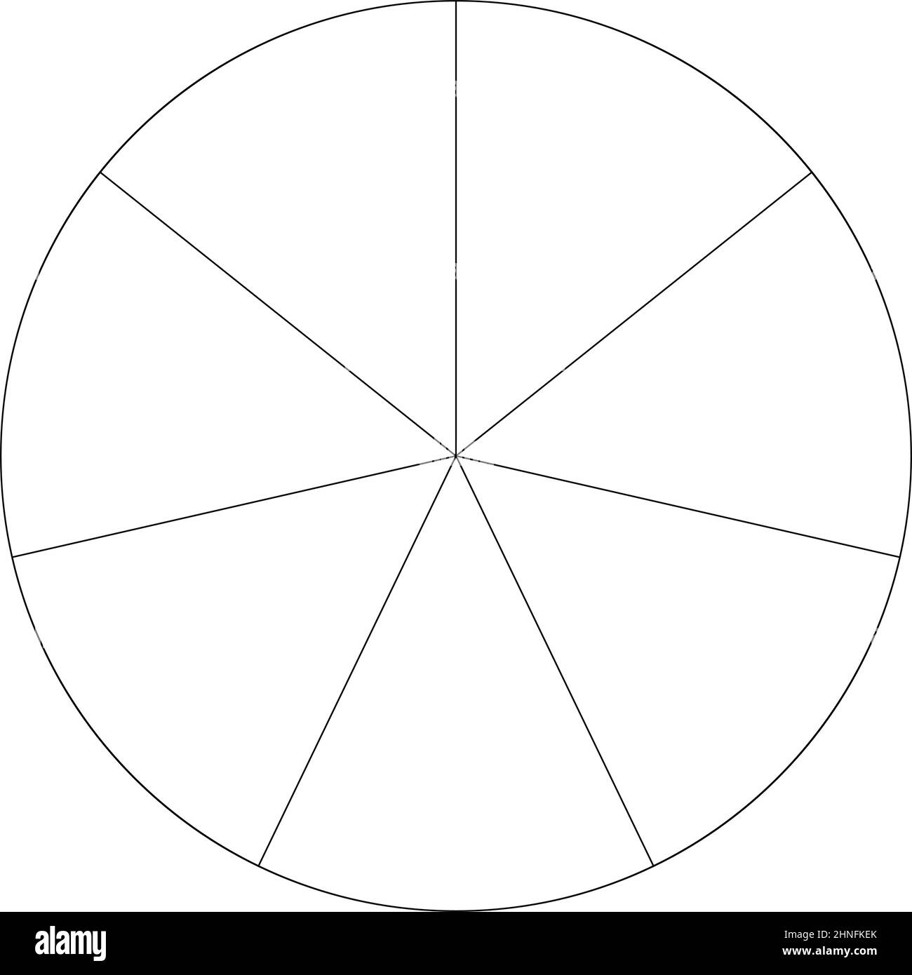 Pie chart, pie graph circle circular diagram from 2 to 65 sections ...