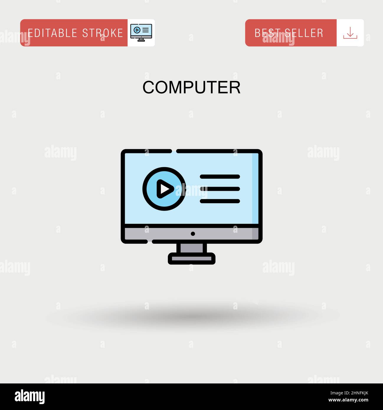 Computer Simple vector icon Stock Vector Image & Art - Alamy