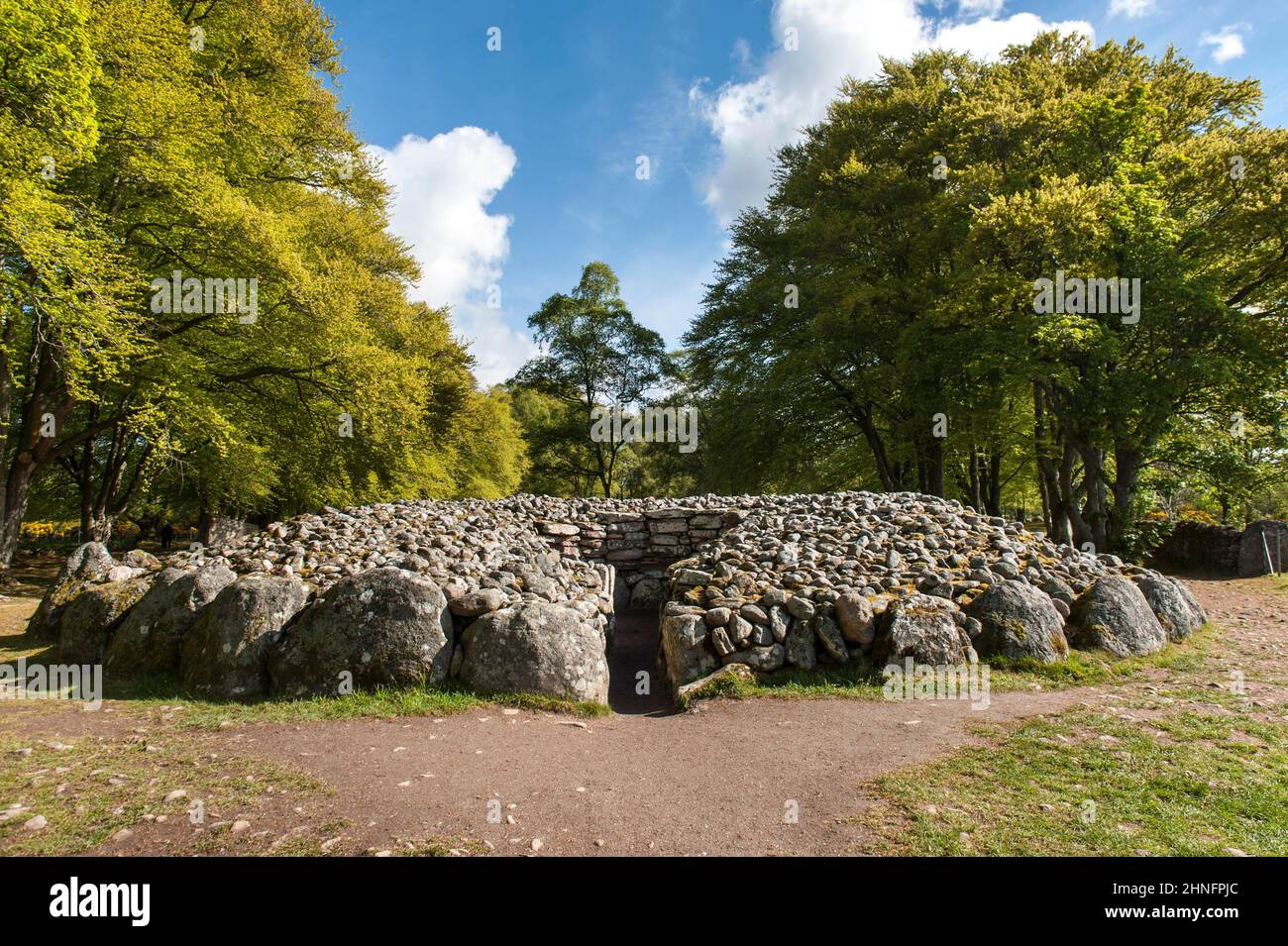 Neolithic, Neolithic period, mound tomb of rubble stones with chamber ...