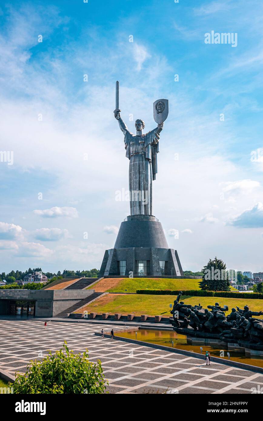 The Motherland Monument a famous monumental statue in Kyiv Stock Photo ...