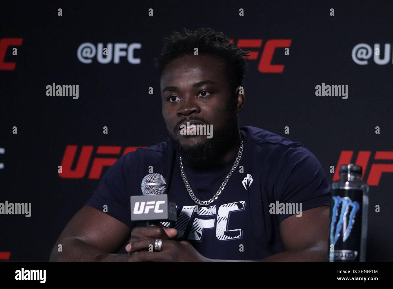 LAS VEGAS, NV - FEBRUARY 16: Abdul Razak Alhassan interacts with media ...