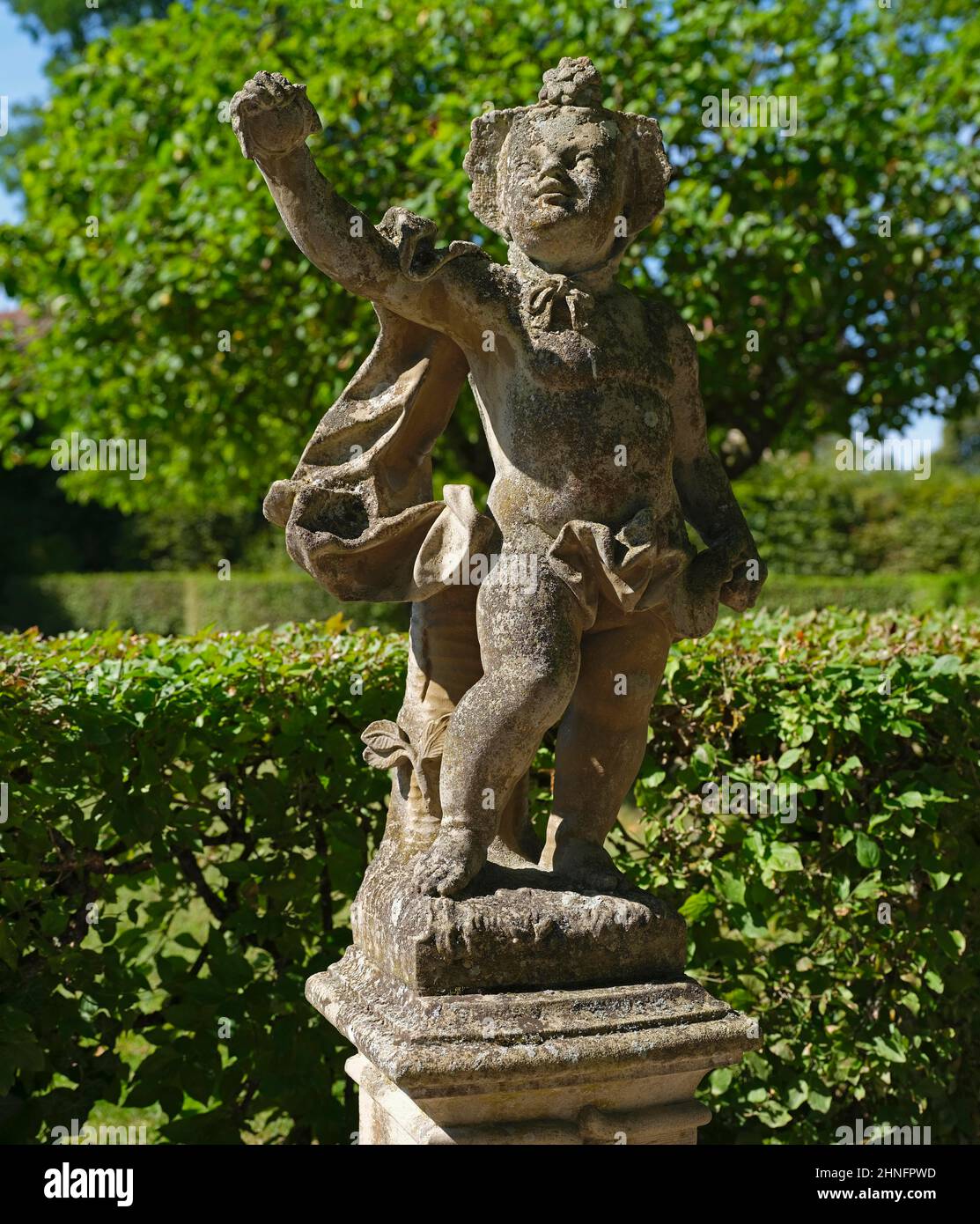 Cherub, rococo garden, castle, Veitshoechheim, Bavaria, Germany Stock ...