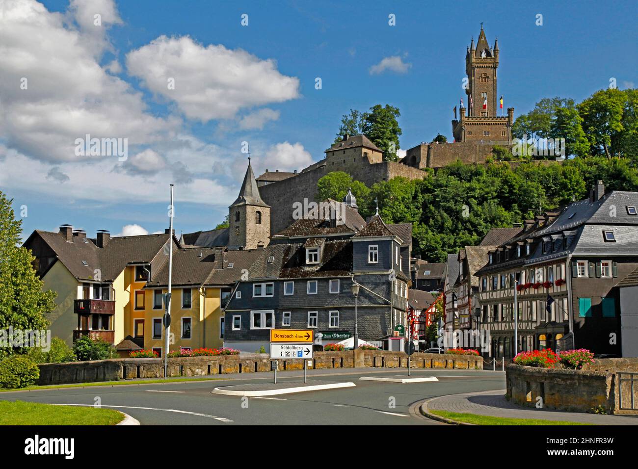 Old town, landmark of the town: the Wilhelmsturm, built 1872-1875 ...