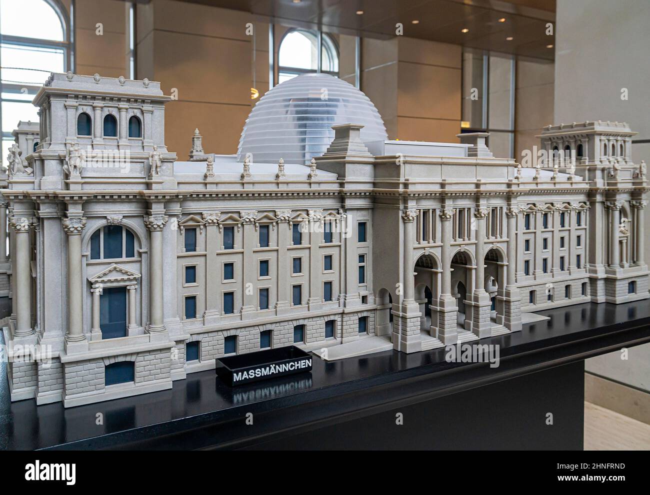 Model of the German Reichstag in the foyer of the building, Berlin ...