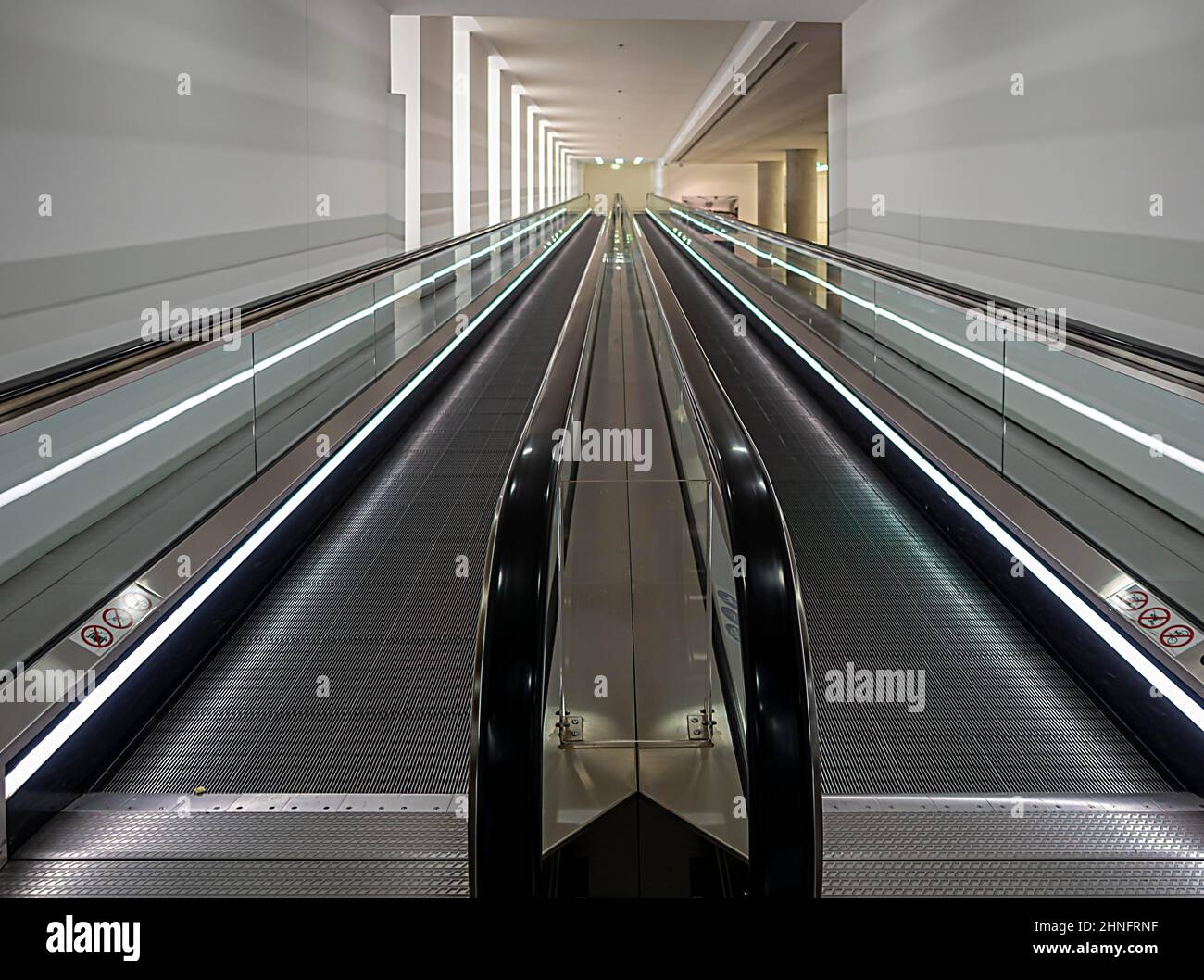 Escalator in the foyer of the German Reichstag, Berlin, Germany Stock ...