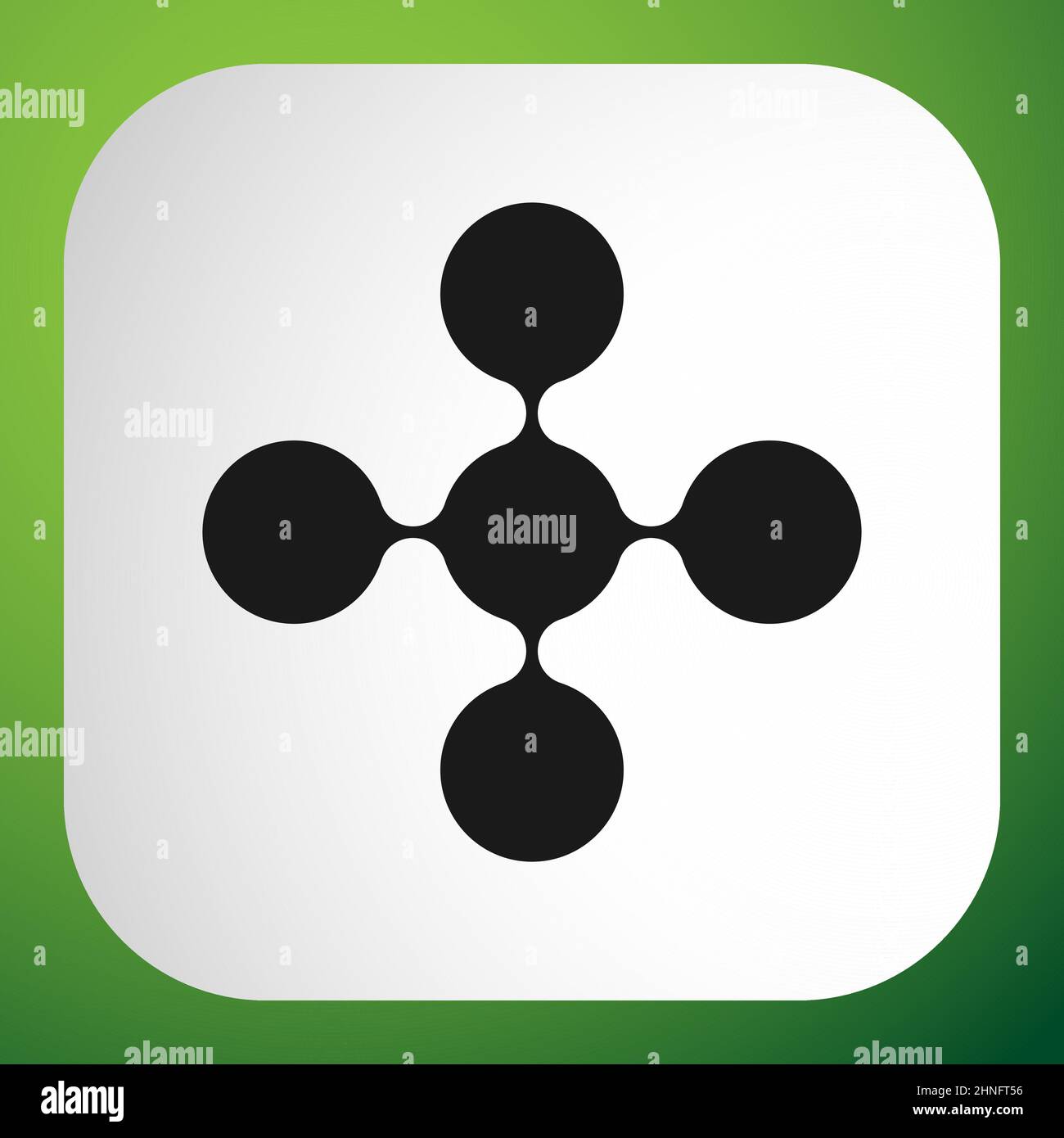 Connected circles, nodes as technology, tech, electronics and ...