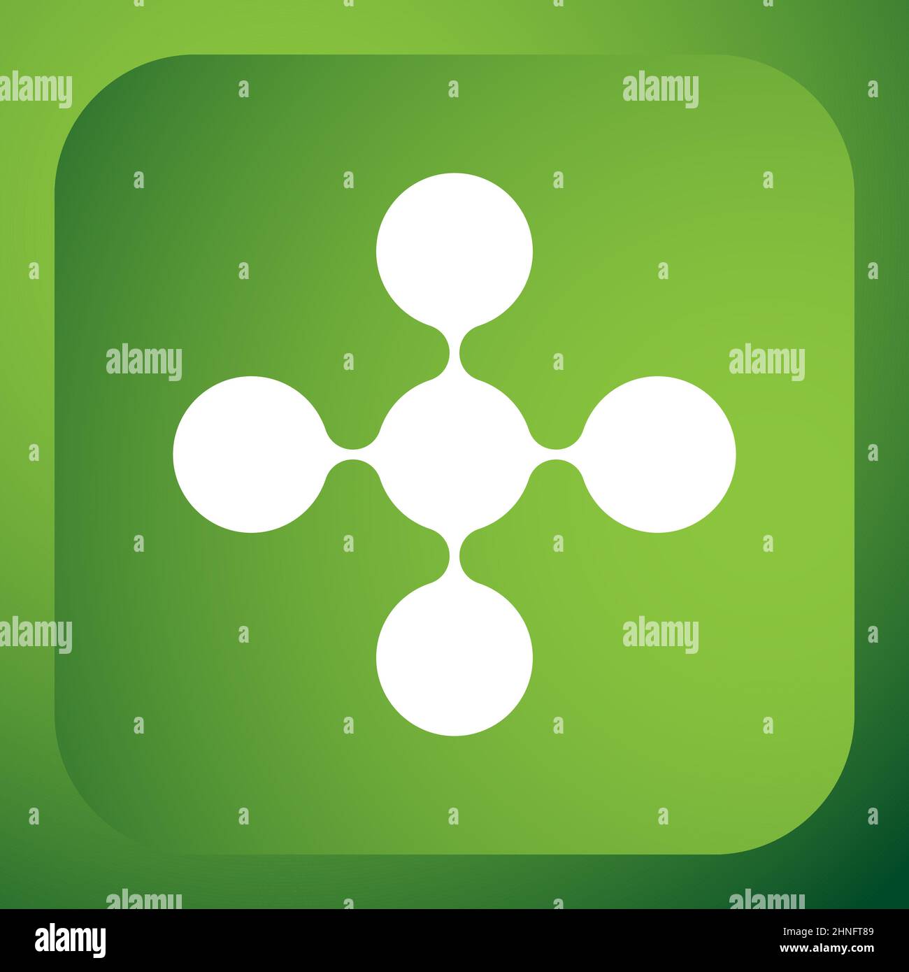 Connected circles, nodes as technology, tech, electronics and ...