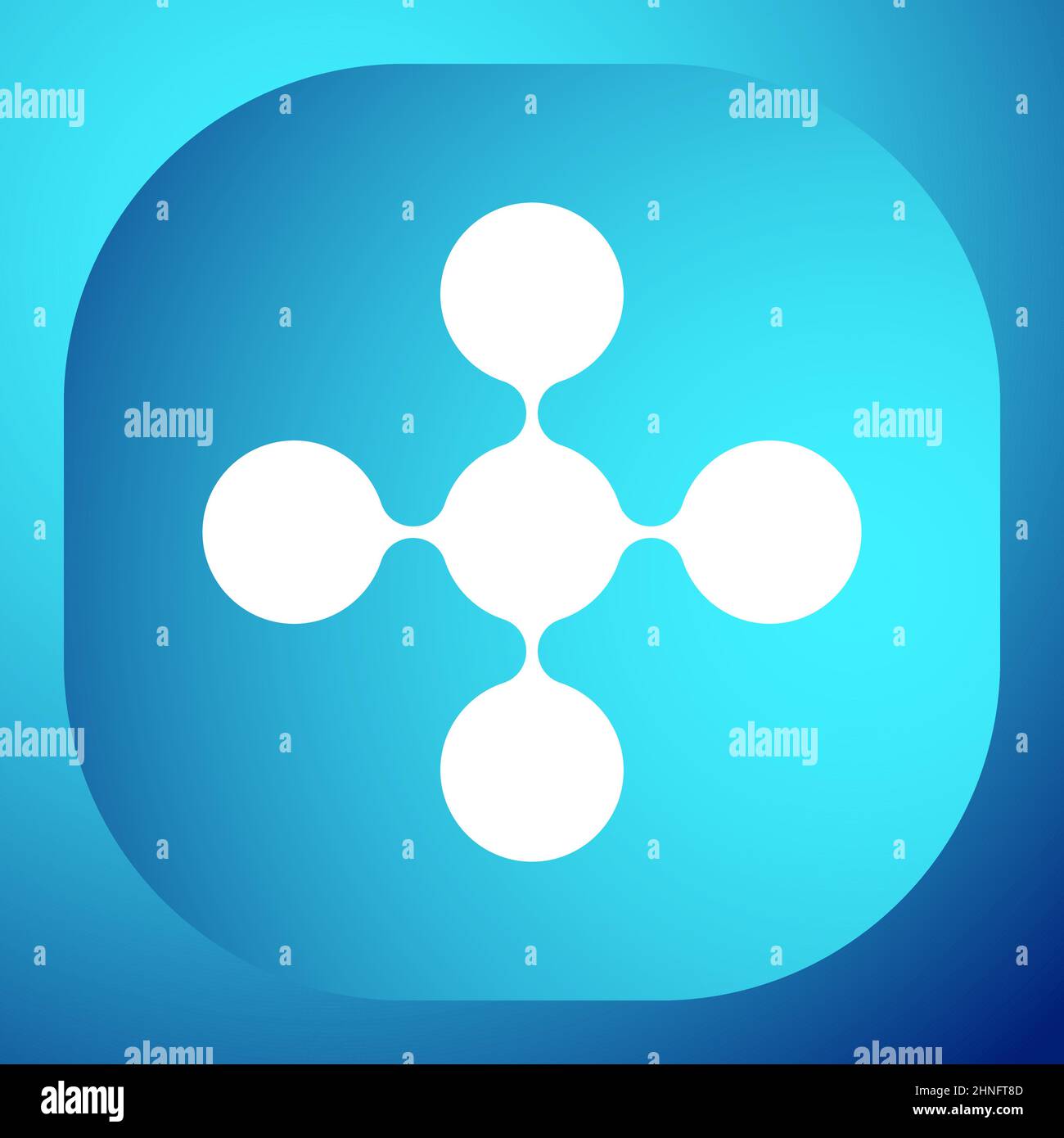 Connected circles, nodes as technology, tech, electronics and ...