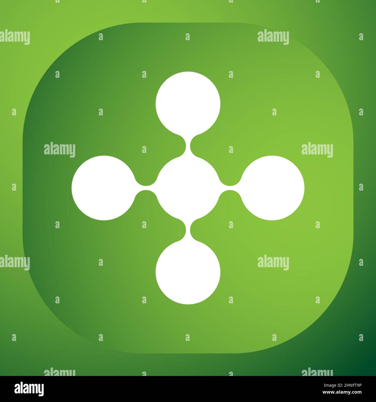 Connected circles, nodes as technology, tech, electronics and ...