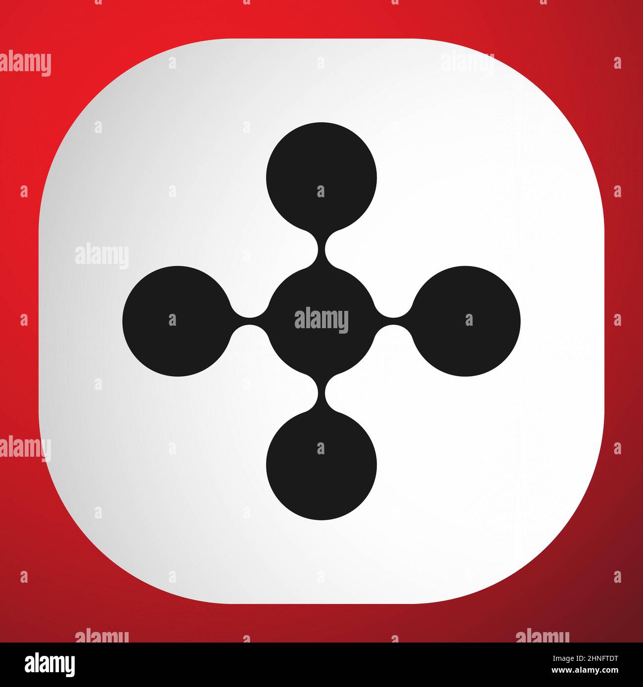 Connected circles, nodes as technology, tech, electronics and ...