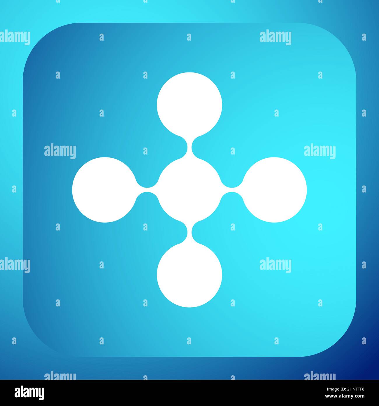 Connected circles, nodes as technology, tech, electronics and ...