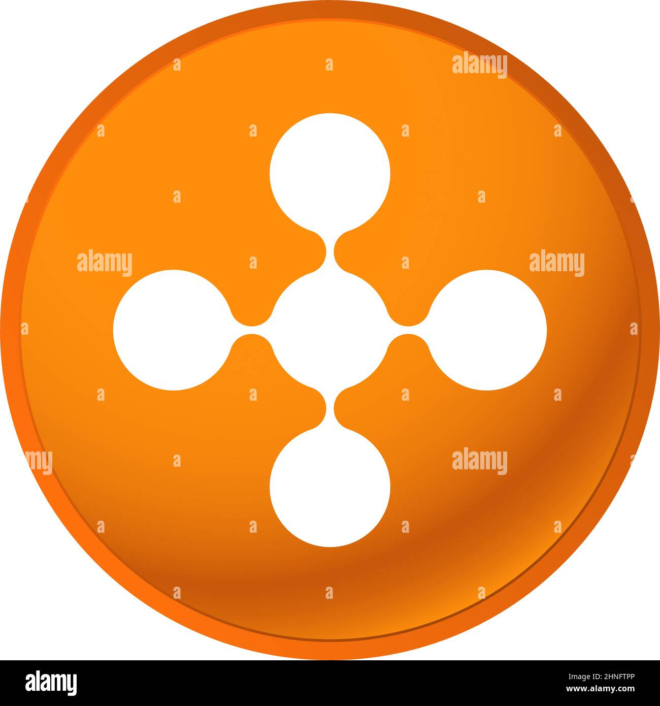 Connected circles, nodes as technology, tech, electronics and ...