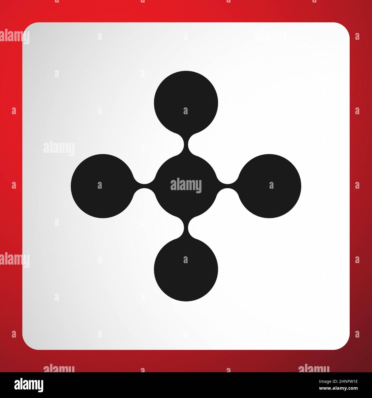 Connected circles, nodes as technology, tech, electronics and ...