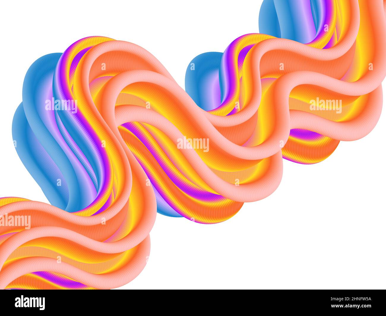 Realistic wave. Wave 3d pattern. Curl Design element Stock Photo - Alamy